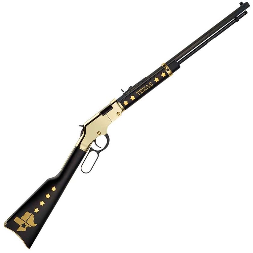 Henry Golden Boy Texas Tribute Blued/Brass Lever Action Rifle - 22 Long ...